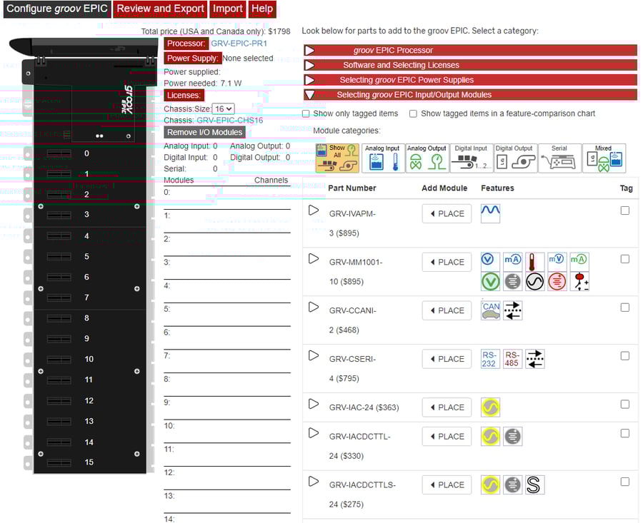 Design your groov systems online