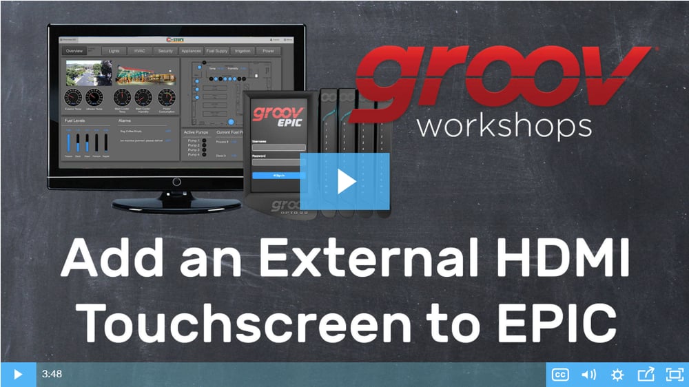 New video: How to connect groov EPIC to an HDMI touchscreen