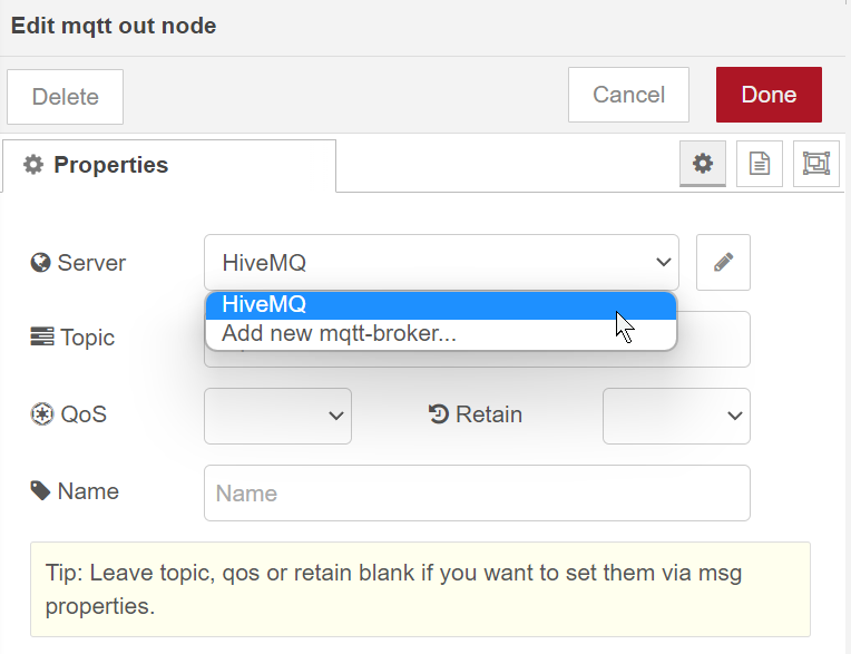Node-RED Configuration Nodes and Project Management