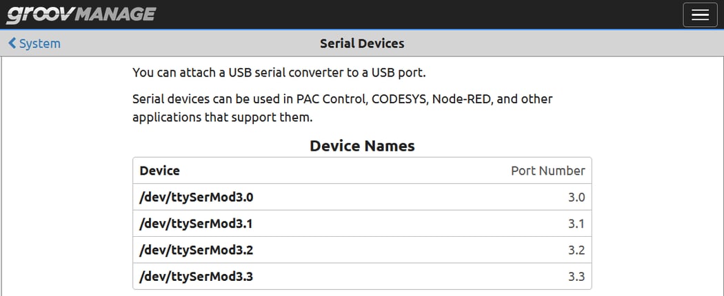 SNAP PAC to groov EPIC - Serial modules and I/O configurations